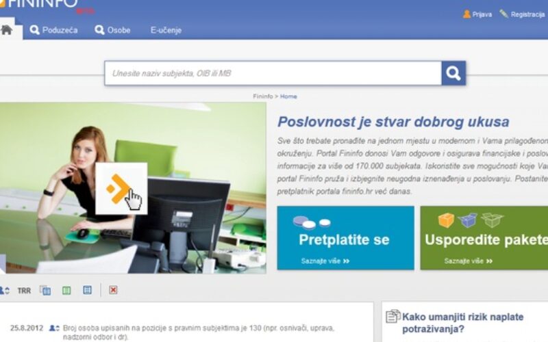 Predstavljanje portala Fininfo - Poslovni dnevnik