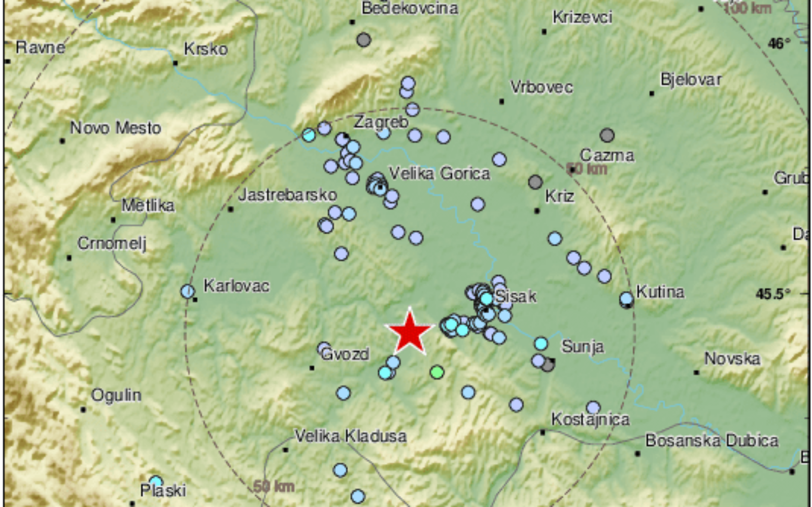 Novi potres kod Petrinje od 3,2 prema Richteru: "Treslo je od dvije do četiri sekunde ...